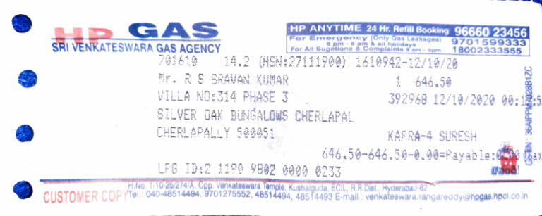HP Gas Bill Download Instructions | PDF