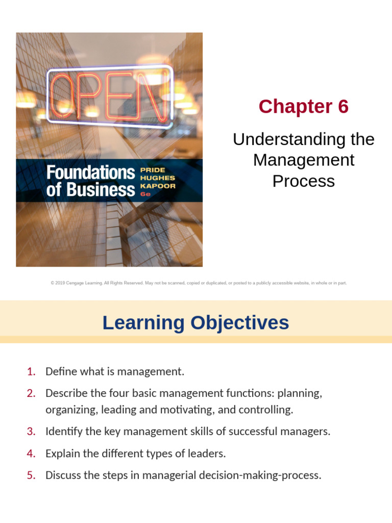 5. Understanding the Management Process Copy | PDF