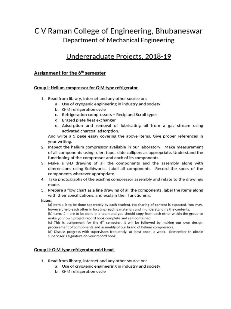 UG Project Assignment | PDF