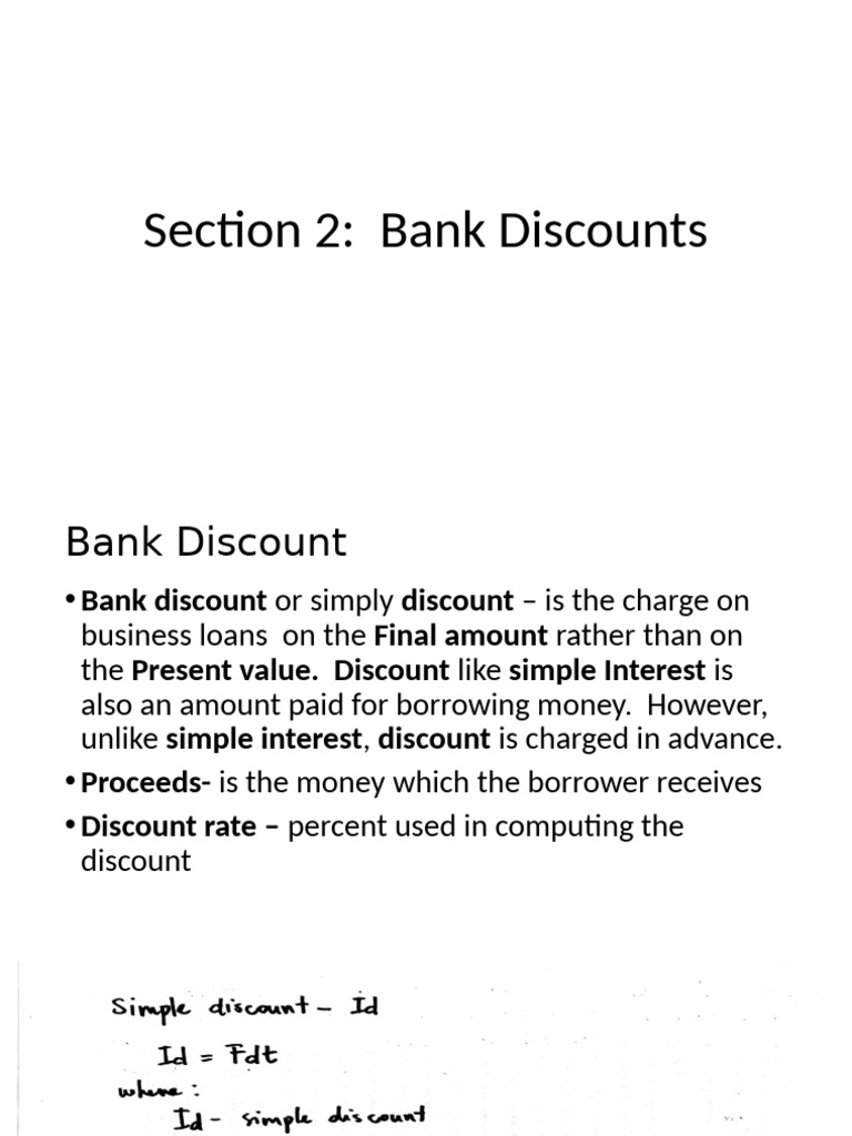 PPT on Bank Discounts | PDF