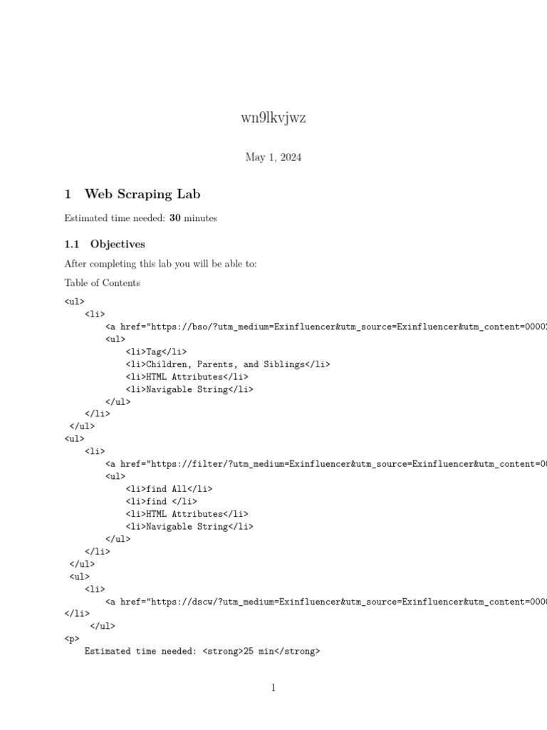 03.Web Scraping Lab | PDF