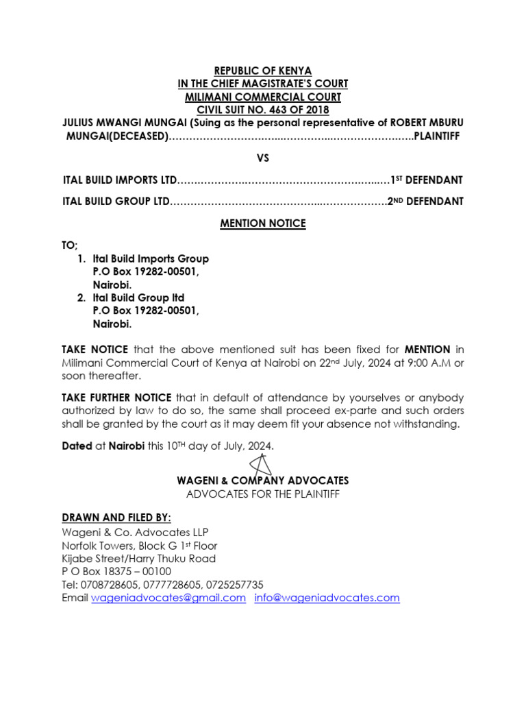 Mention Notice- | PDF