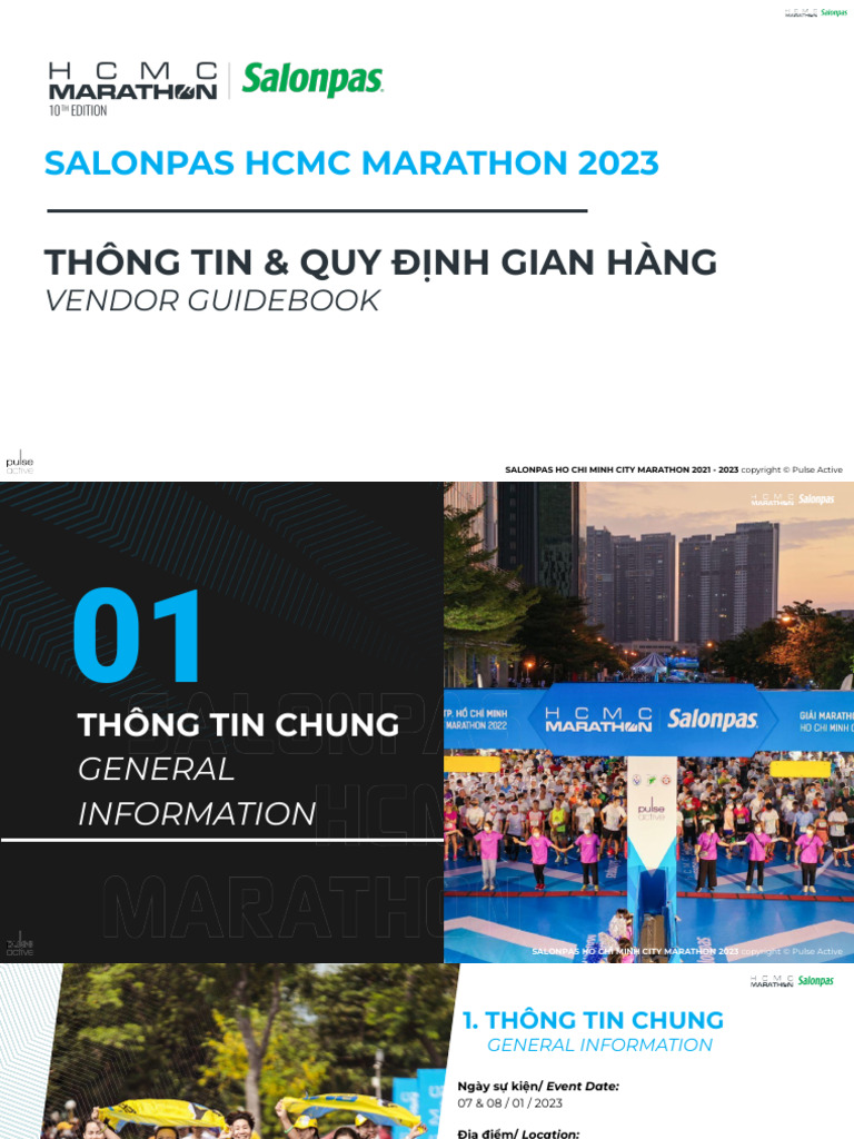 Salonpas HCMC Marathon 2023 - Vendor Guidebook | PDF