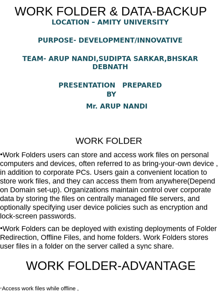 Work Folder - Odp | PDF