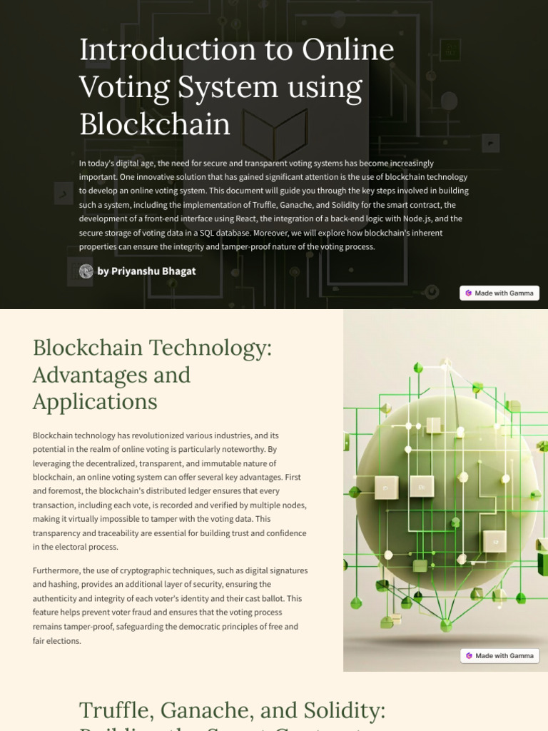 Introduction-to-Online-Voting-System-using-Blockchain | PDF