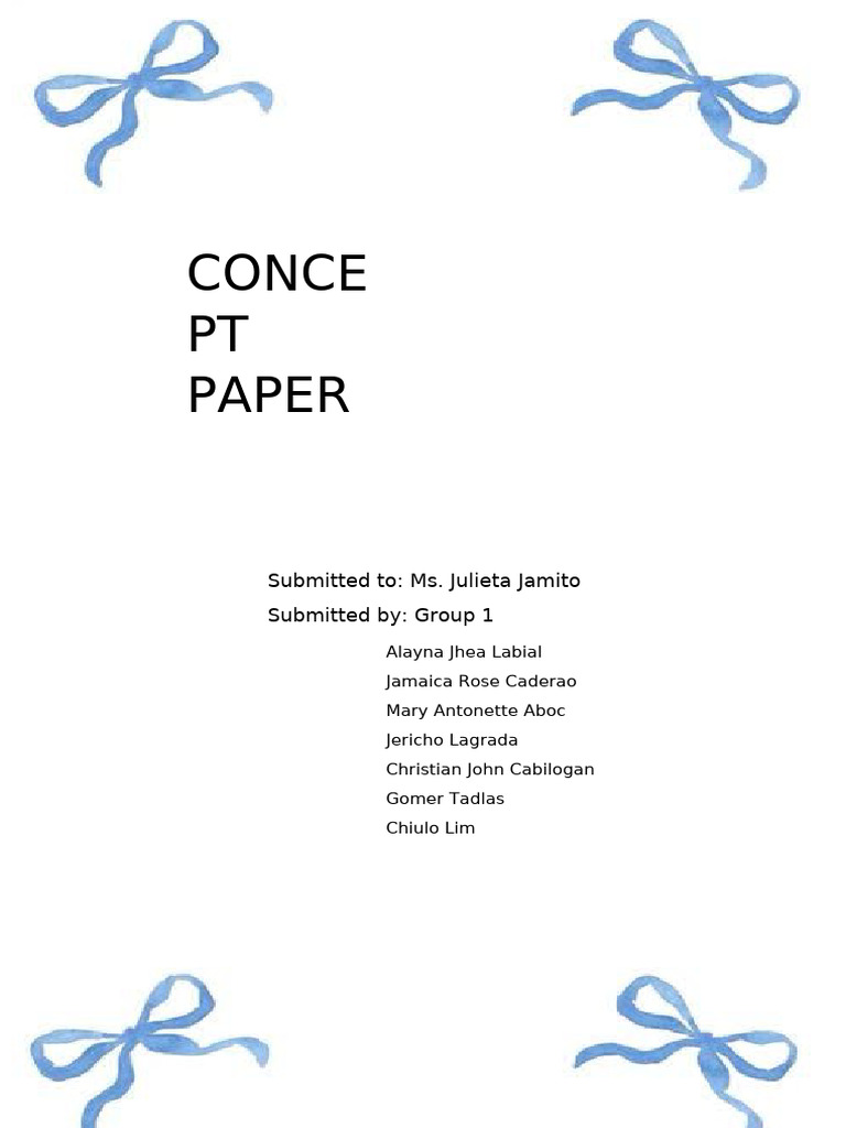 Concept Paper | PDF