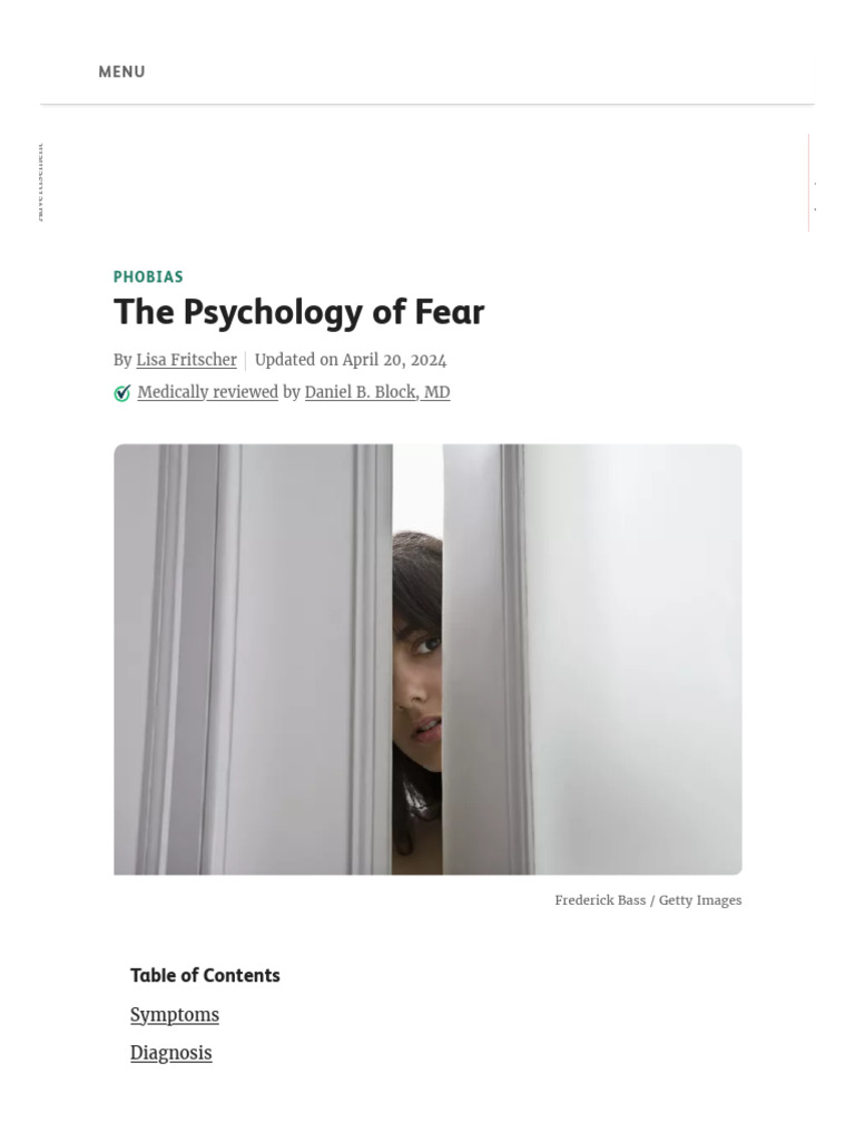 Fear_ Definition, Traits, Causes, Treatment | PDF