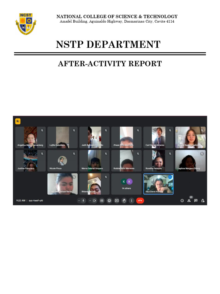 NSTP Activity Report | PDF