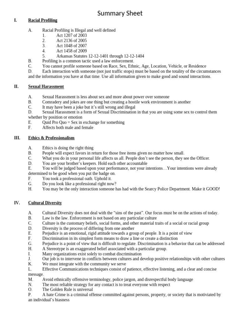 CD RP SH EP Summary Sheet | PDF