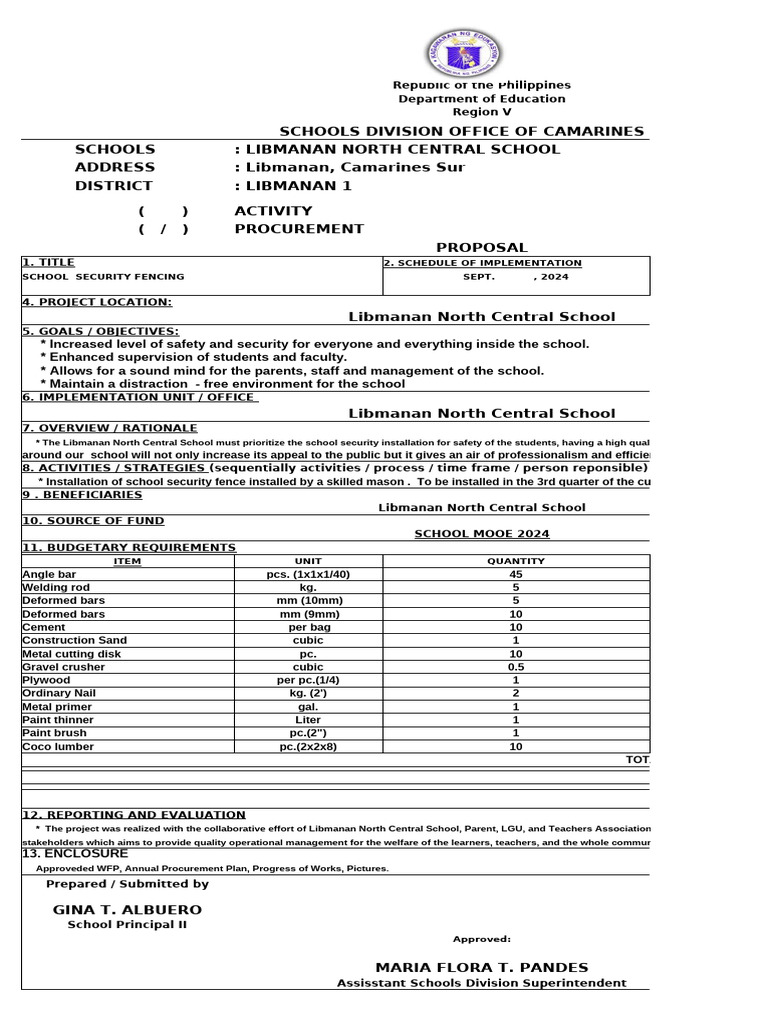 Fencing Proposal | PDF