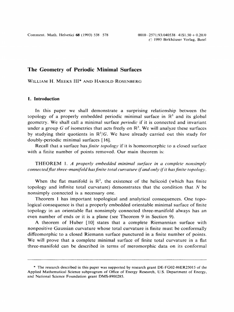 The Geometry of Minimal Surface | PDF