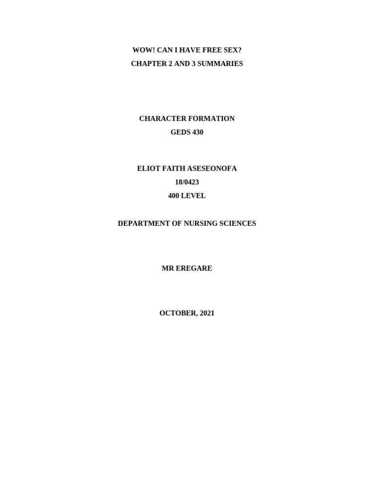 Charater Formation | PDF