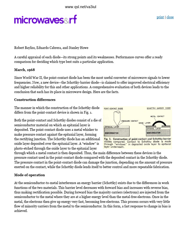 Microwave Diodes | PDF
