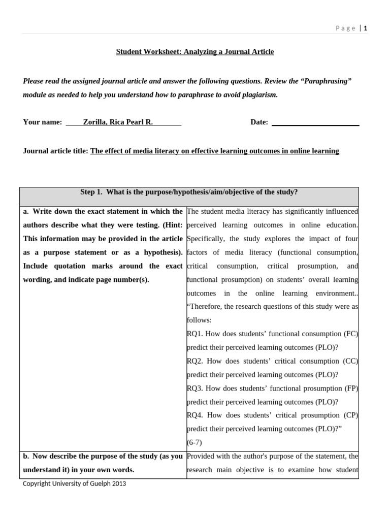 Activity Sheet 3 | PDF
