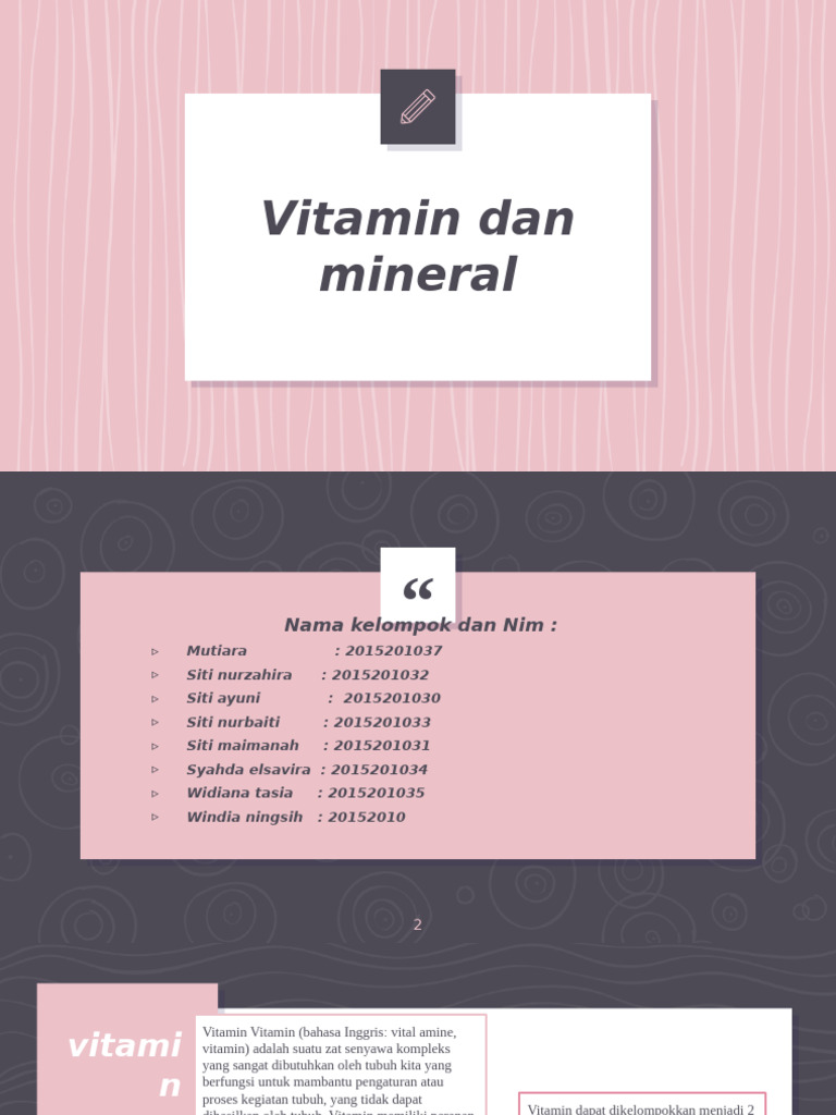 PPT Vitamin Dan Mineral Kel.5 | PDF