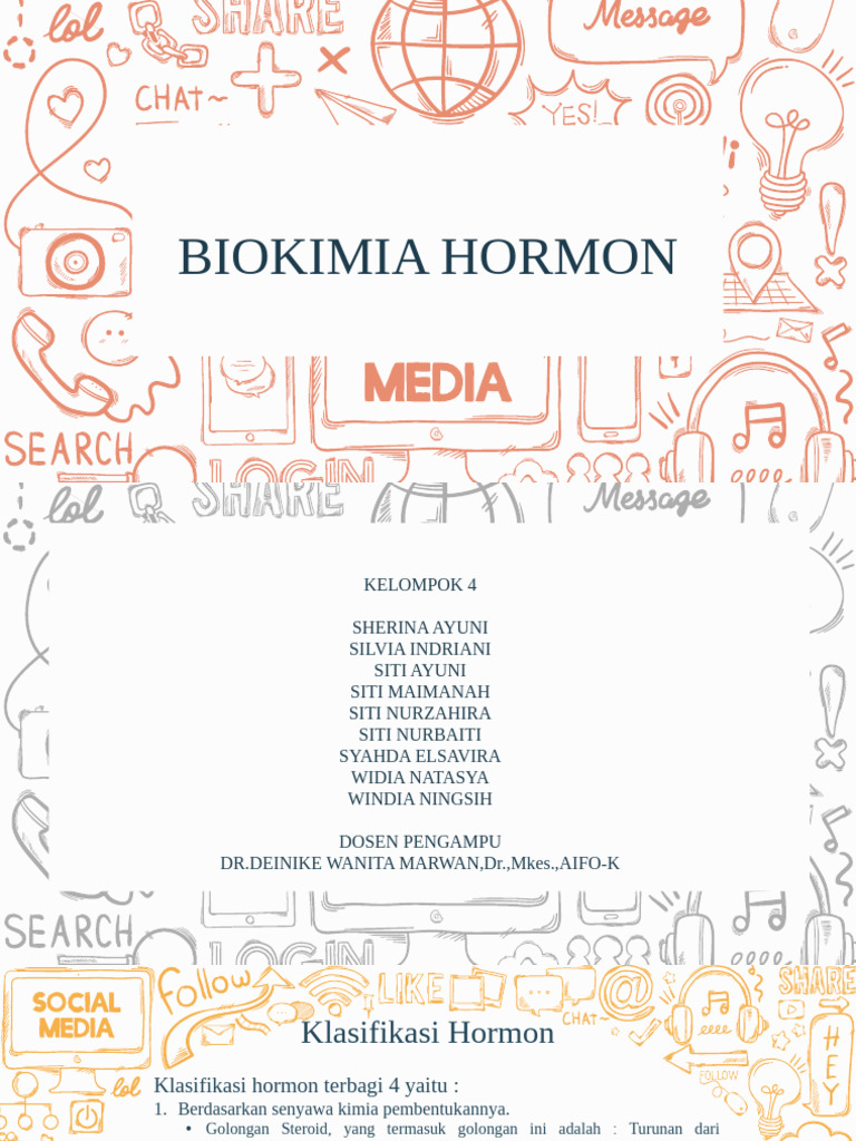 PPT Kelompok 4 Biokimia Hormon | PDF
