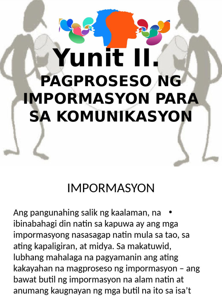 Yunit II Aralin 1 | PDF