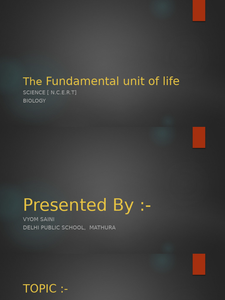 The Fundamental Unit of Life | PDF