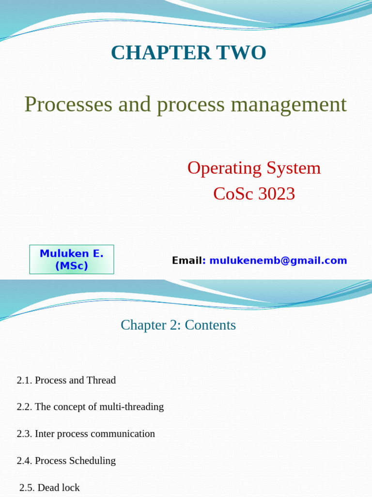 Chapter 2. Processes and Process Management | PDF