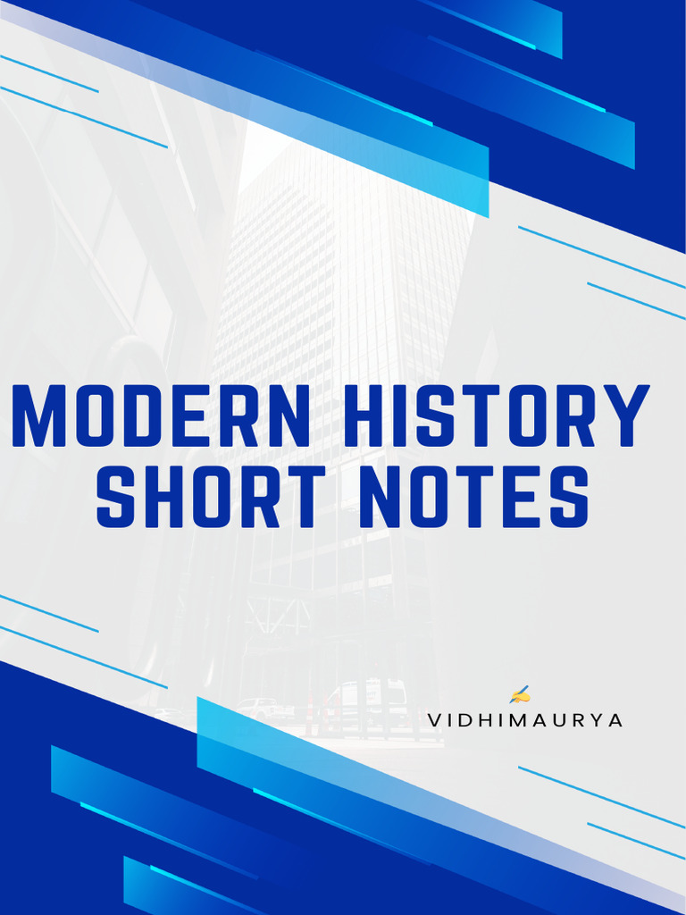 Modern History Short Notes | PDF