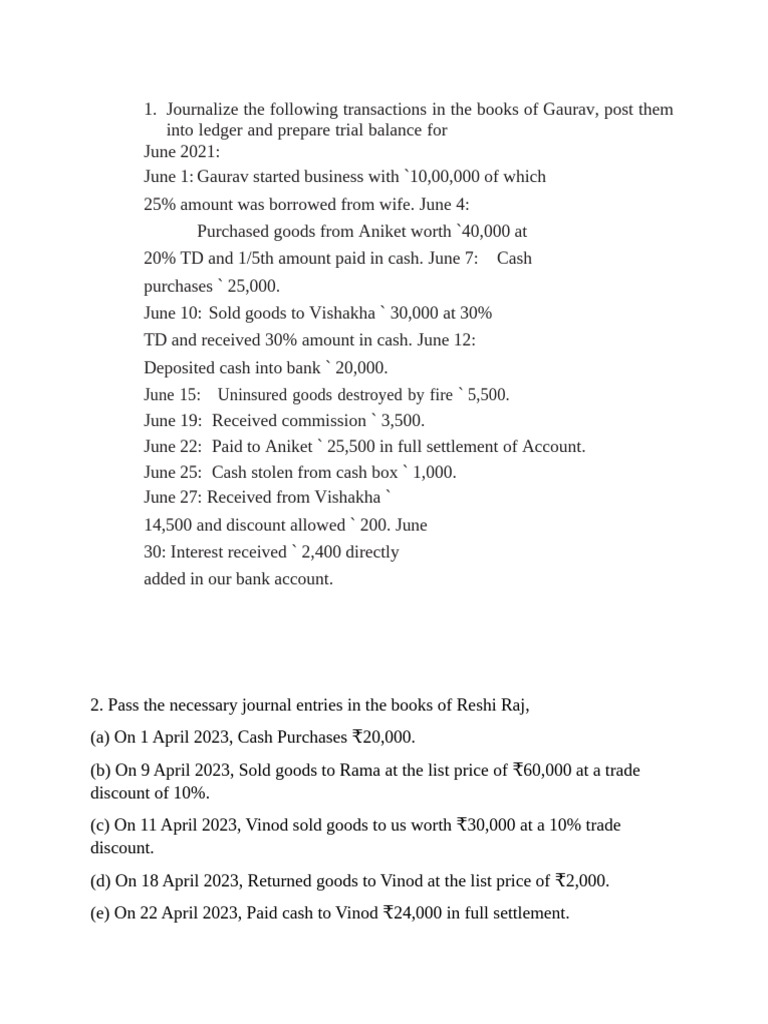 Assignment 1 Journal Entries | PDF