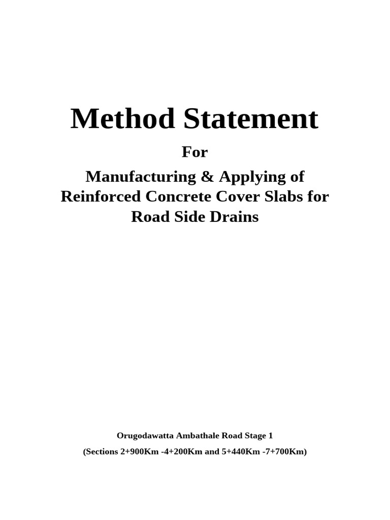 VE Method Statement (1) | PDF