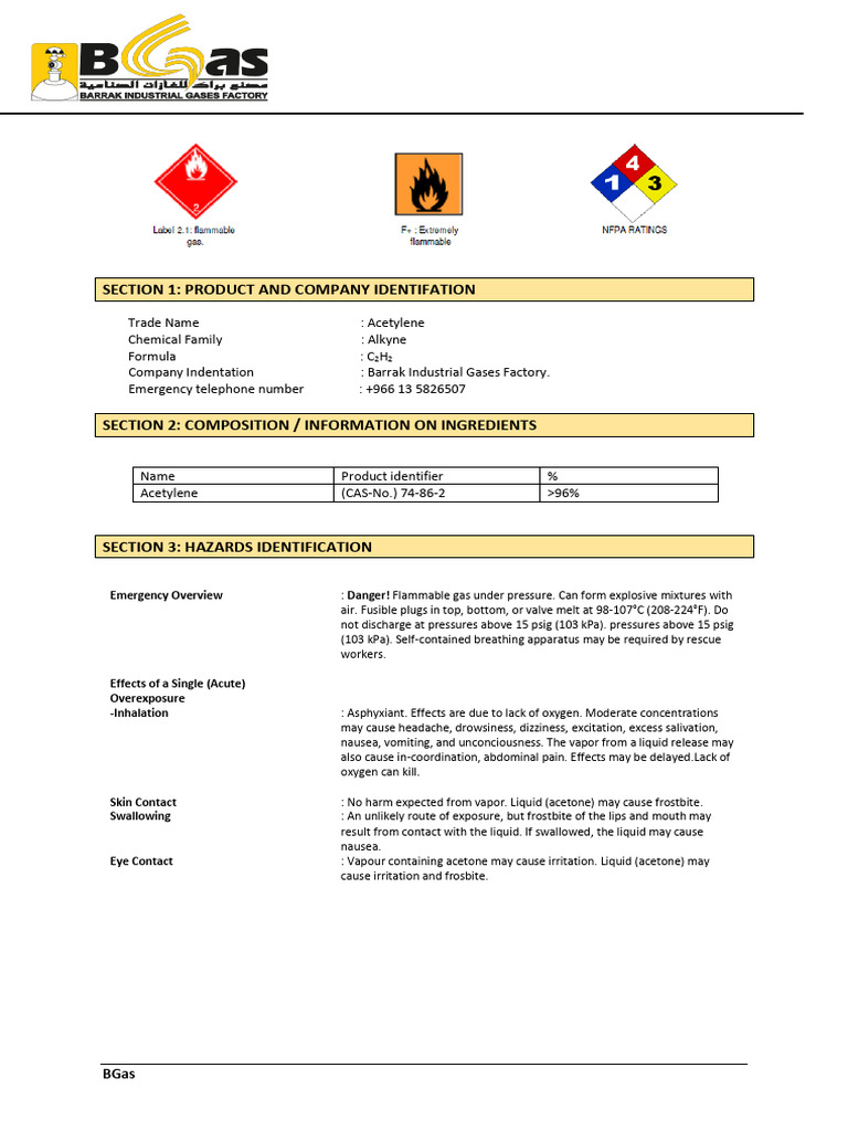 C2H2-MSDS | PDF