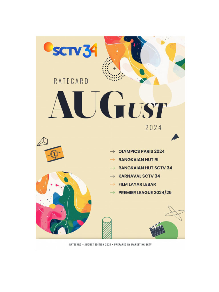 Rate Card SCTV Agustus 2024 | PDF | Jakarta