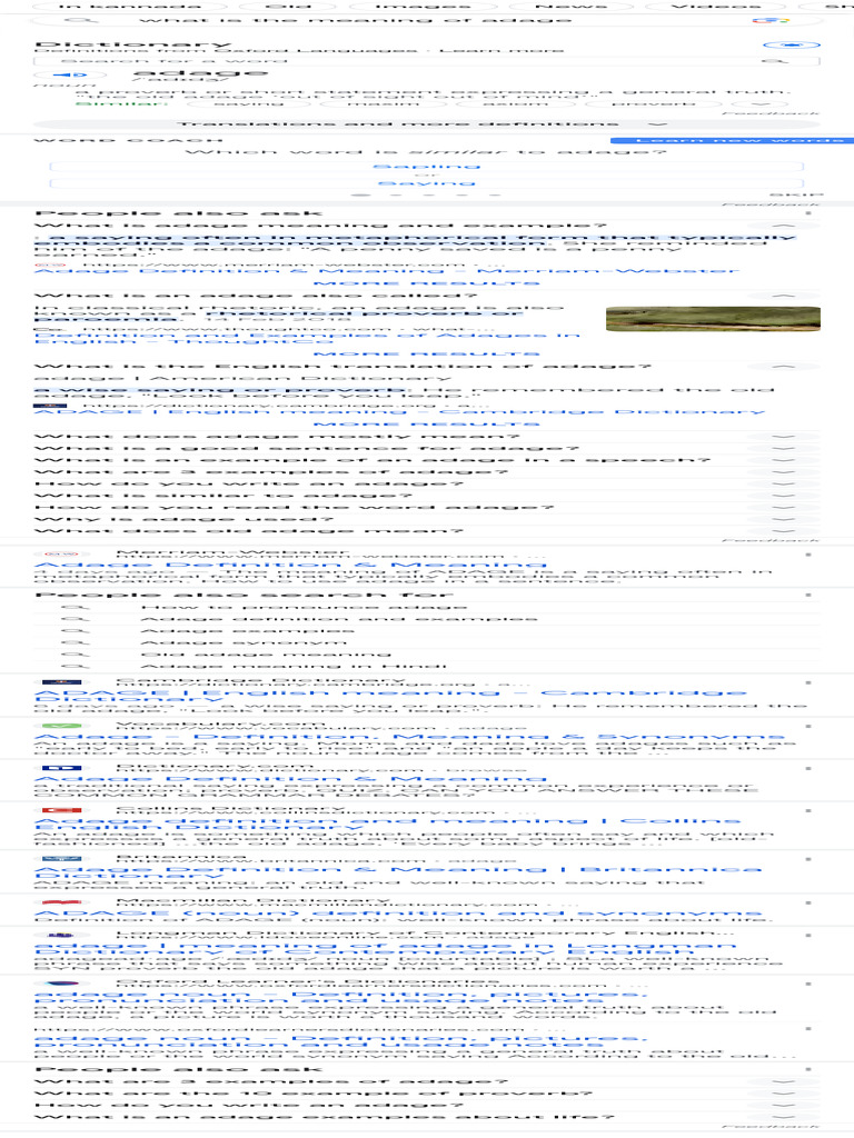 What Is The Meaning of Adage - Google Search | PDF | Proverb | Phrase