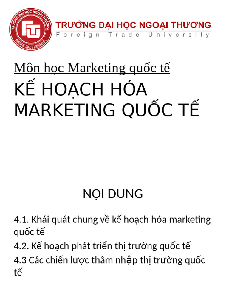 Chương 4-KHH-MKTQT-2020 | PDF
