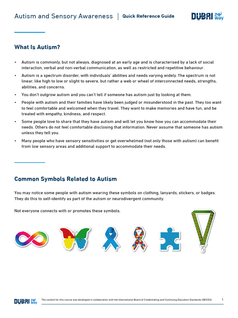 Autism Awareness Reference Guide | PDF | Autism Spectrum | Self-Improvement