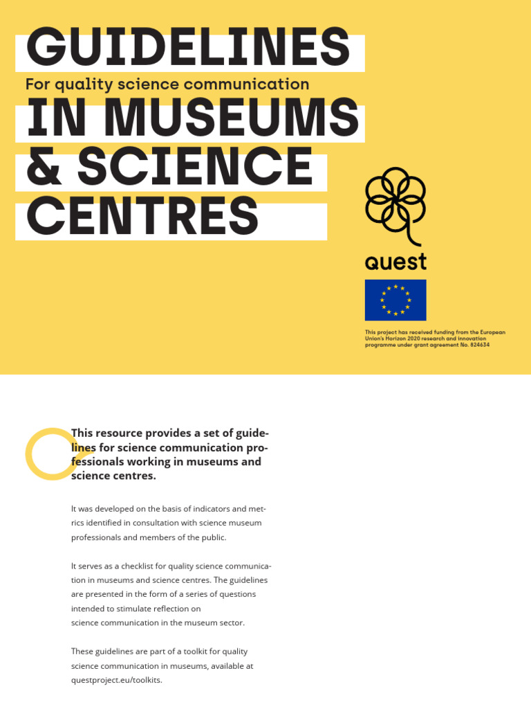 QUEST - Guidelines - For - Museums and Science Centres | PDF