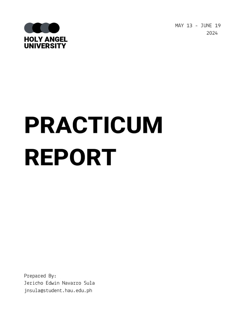 Practicum-Report Sula Jericho | PDF