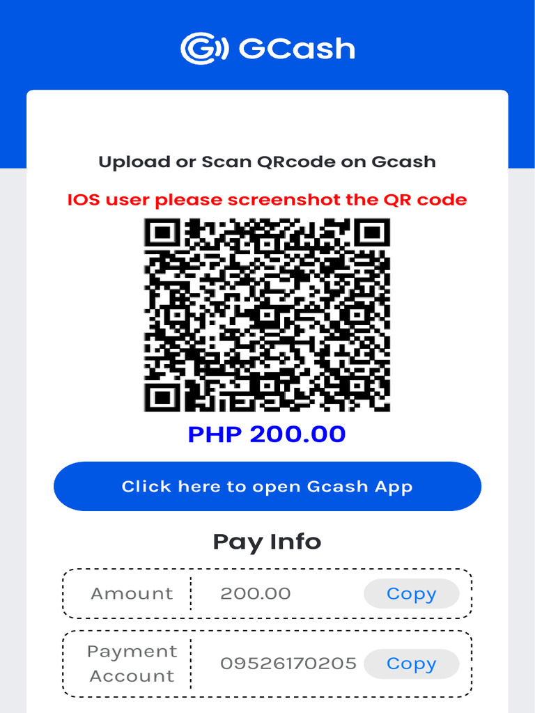 Upload or Scan Qrcode On Gcash: Ios User Please Screenshot The QR Code | PDF