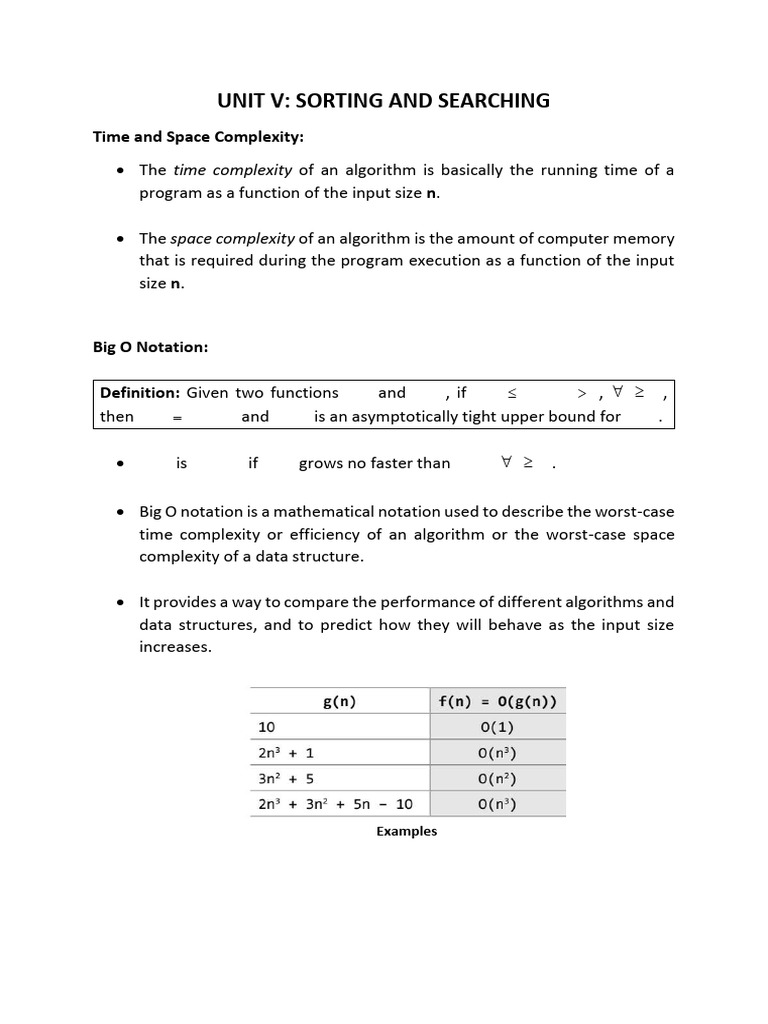 Sorting and Searching | PDF