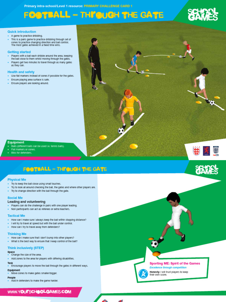 Football Primary Intra Challenge Cards 2020 | PDF