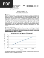 Simple Pendulum Lab Report | PDF | Pendulum | Physics