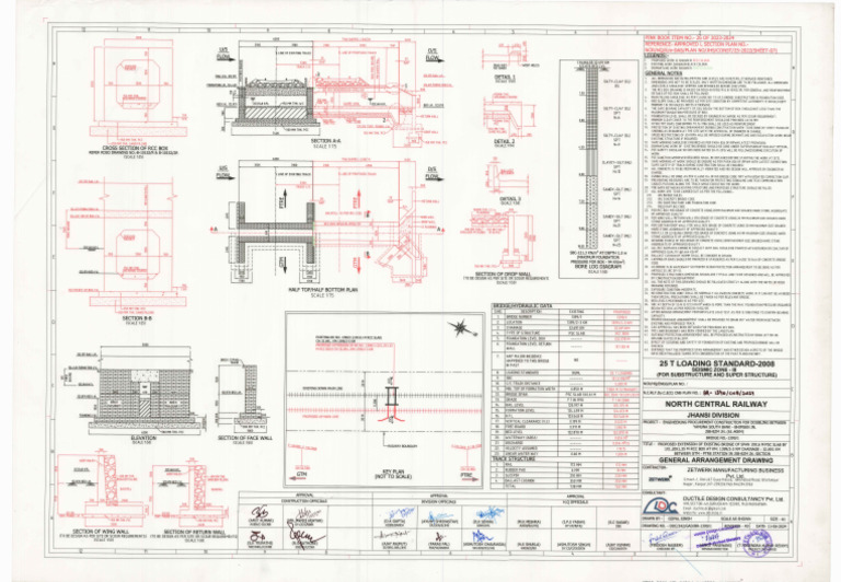 RDSO Approved Box-Culvert Drawing 1.2 X 1.35 | PDF