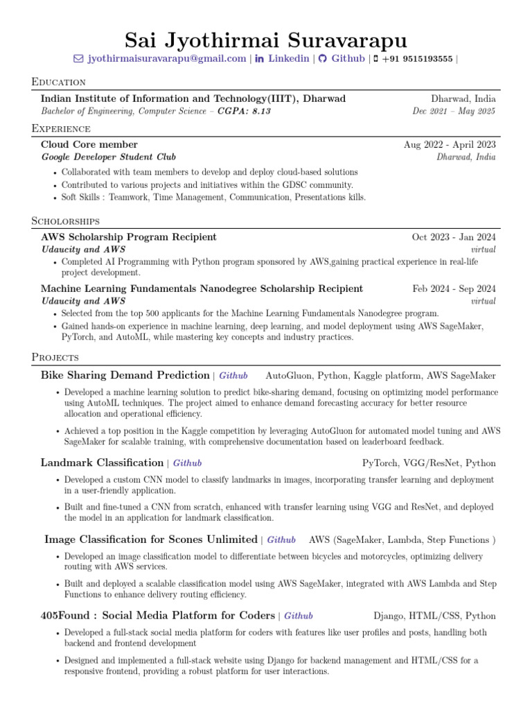 Jyothirmai Resume | PDF