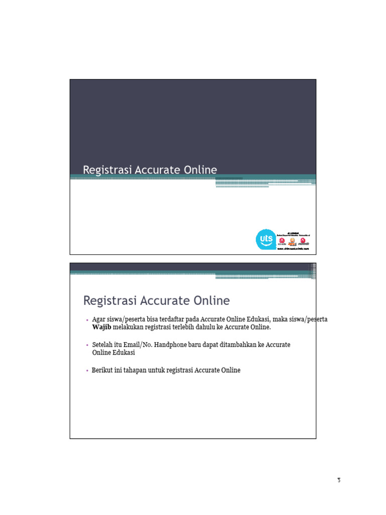 PANDUAN REGISTRASI ACCURATE ONLINE | PDF