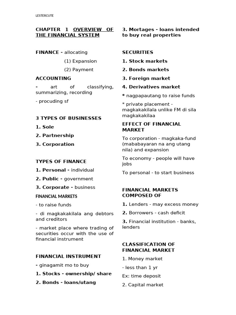 Bafin Chapter 1 Reviewer | PDF | Financial Markets | Stocks