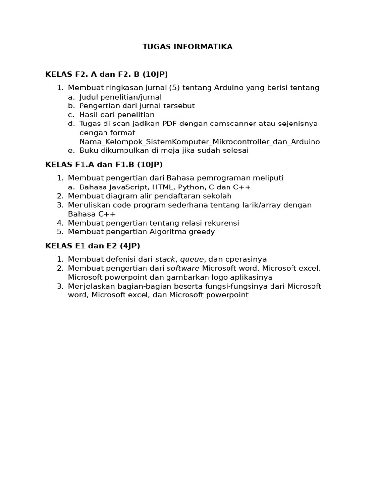Tugas Informatika | PDF