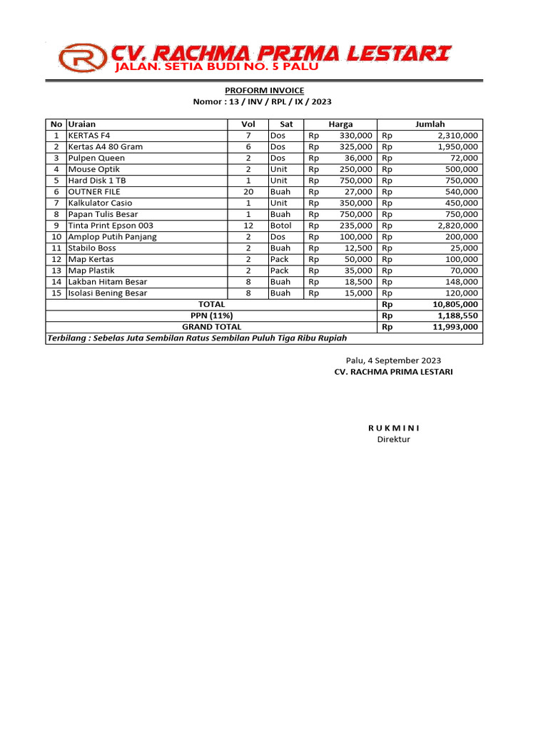Invoice ATK II | PDF
