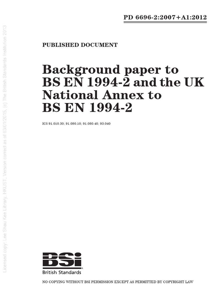 Background Paper To BS EN 1994-2 and The UK National Annex To BS EN ...