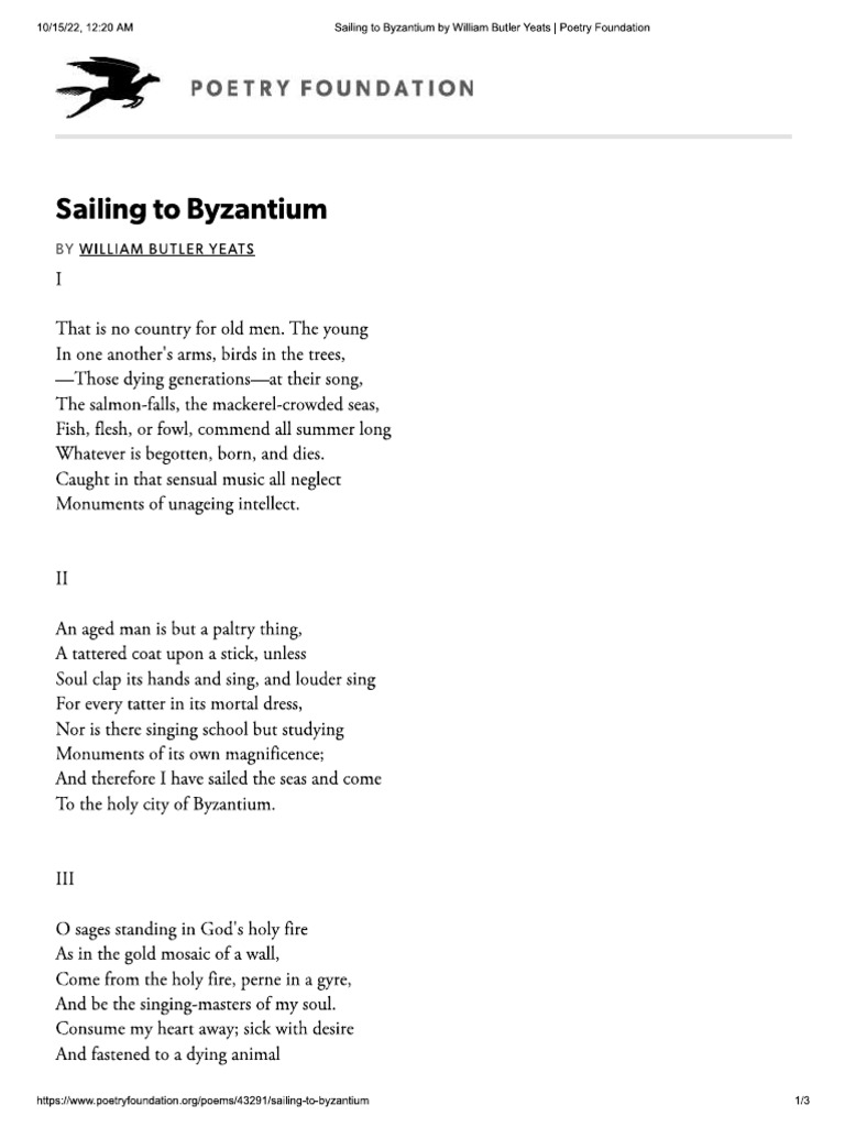 Sailing-to-Byzantium | PDF