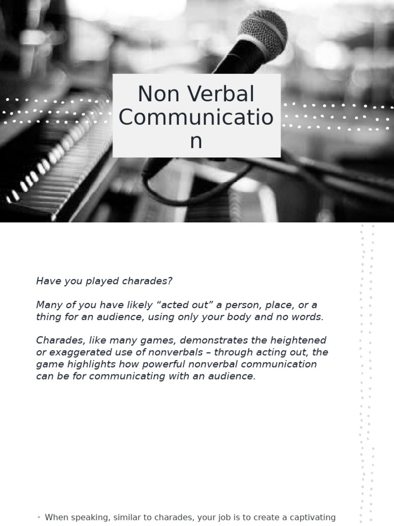 Non Verbal Communication | PDF
