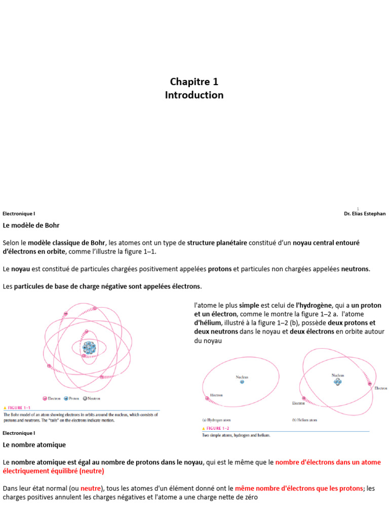 Electronique I Chap1 | PDF | Semiconductors | Physical Sciences