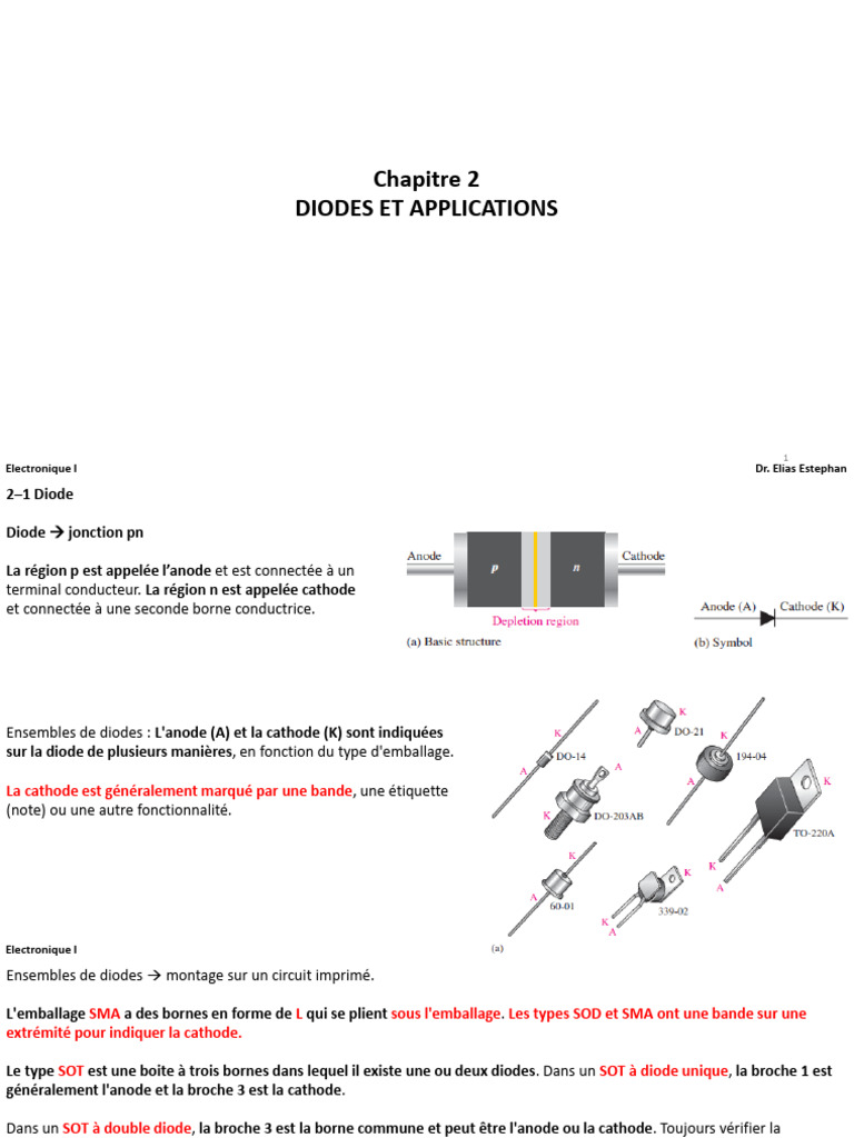Diodes: Polarisation et Applications | PDF | Cathode | Electrochemistry