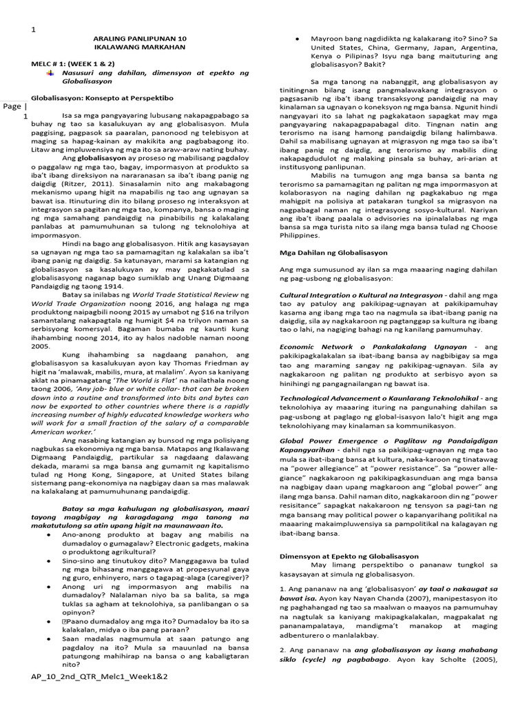 AP_10_2nd_QTR_Melc1_Week12Module_lecture | PDF