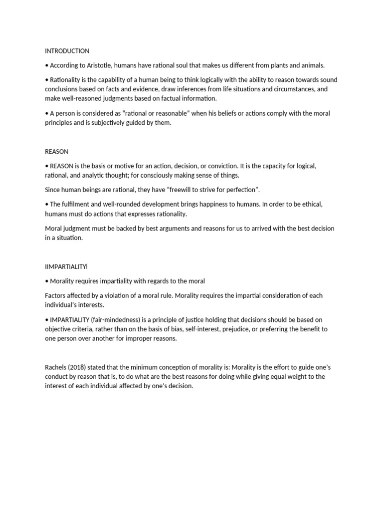 Reason and Impartiality | PDF